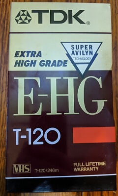 New TDK E-HG T-120 VHS Extra High Grade Blank Video Tape 6 Hrs New ...
