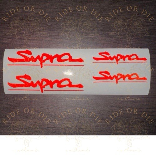 Supra REFLECTIVE Brake Caliper Vinyl Decal Sticker Set of 4 (Front ...
