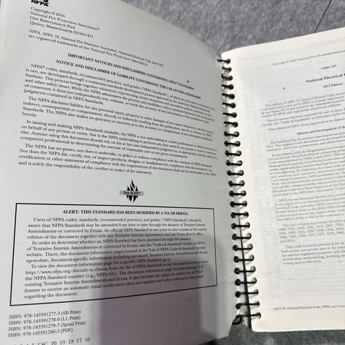 NFPA NEC 70 National Electrical Code 2017 Edition Spiral USA STOCK | eBay