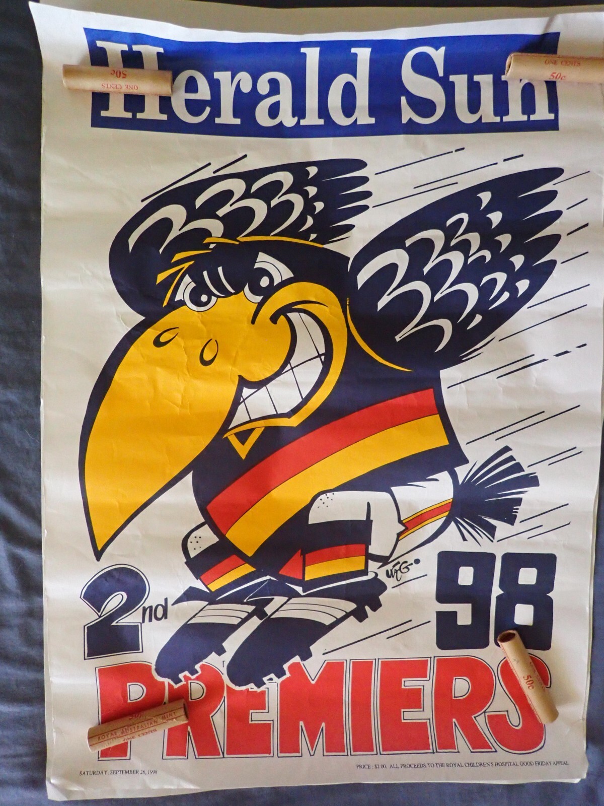 1997 & 1998 ADELAIDE CROWS SOUTH AUSTRALIA NEWSPAPER DISPLAY ...