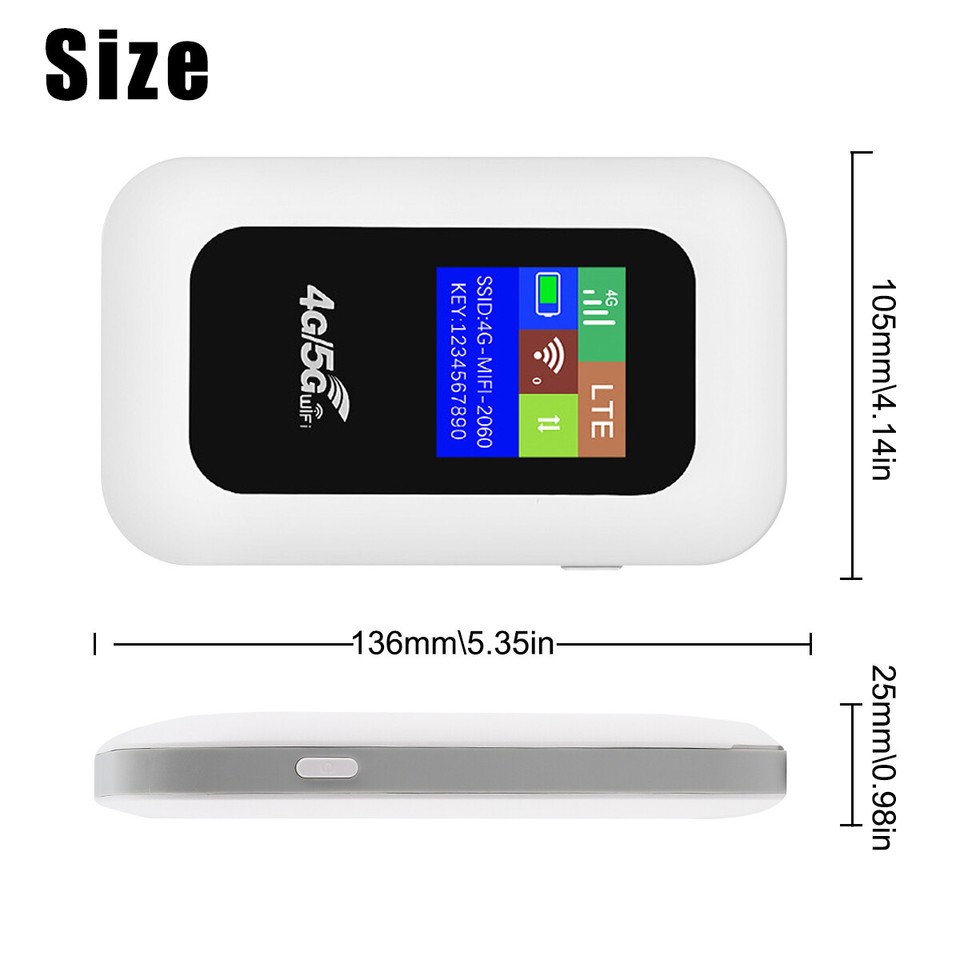 Unlocked LTE 5G Wireless WiFi Router Mobile Broadband MIFI LCD Hotspot ...