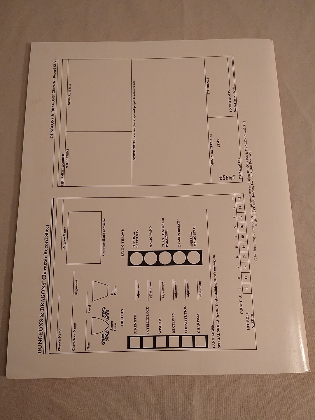 Dungeons & Dragons Basic Rules Boxed Set BECMI w/crayon & sealed dice ...