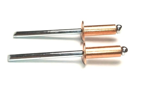 Blindnieten Kupfer/Stahl Flachkopf Kupferniete von 3,0 bis 4,8 ...