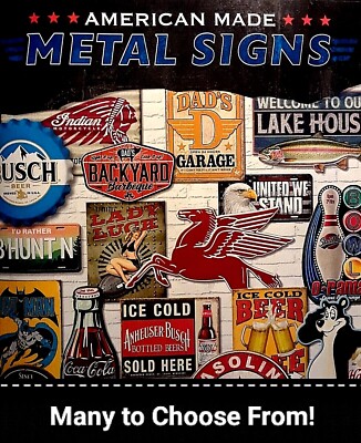 METAL SIGNS Desperate ~ Tin ~ USA ~ LARGE SIZE ~ Wayne/Coke/Chevy/Ford ...
