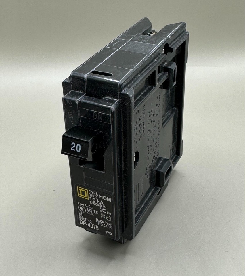 Square D Type HOM120 Amp DP-4075 Circuit Breaker | eBay