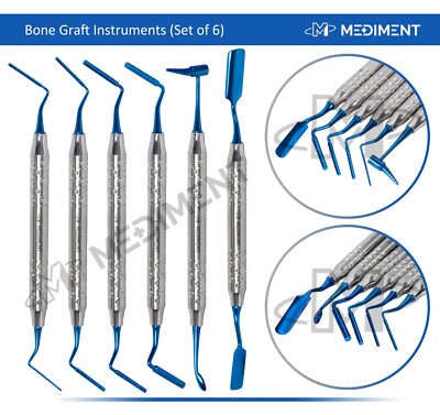Dental BONE GRAFT/PACKER SET Of 6 Grafting Plugger Scoop Instrument | eBay