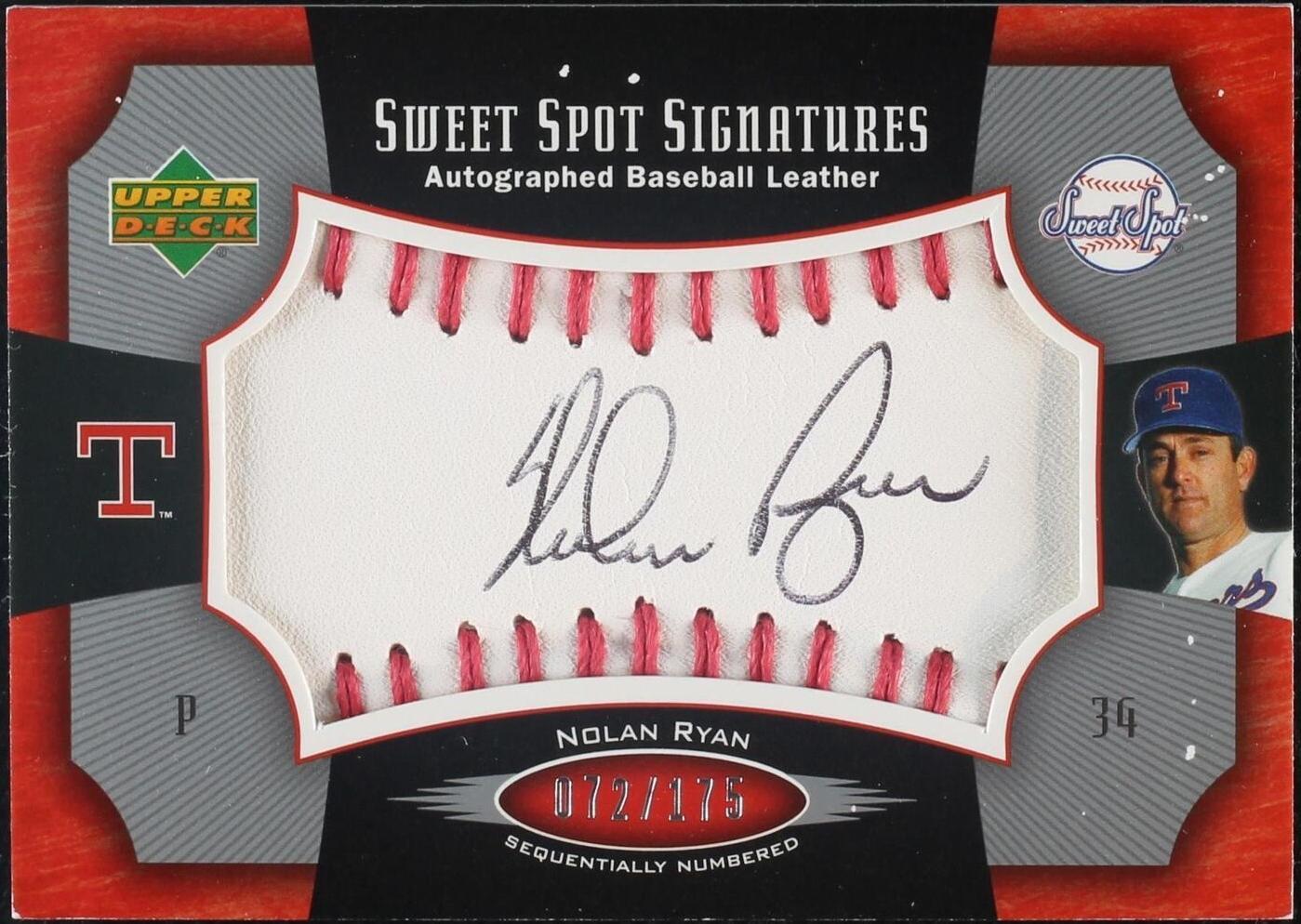 2005 Upper Deck Sweet Spot - Sweet Spot Signatures Nolan Ryan #SS-NR ...