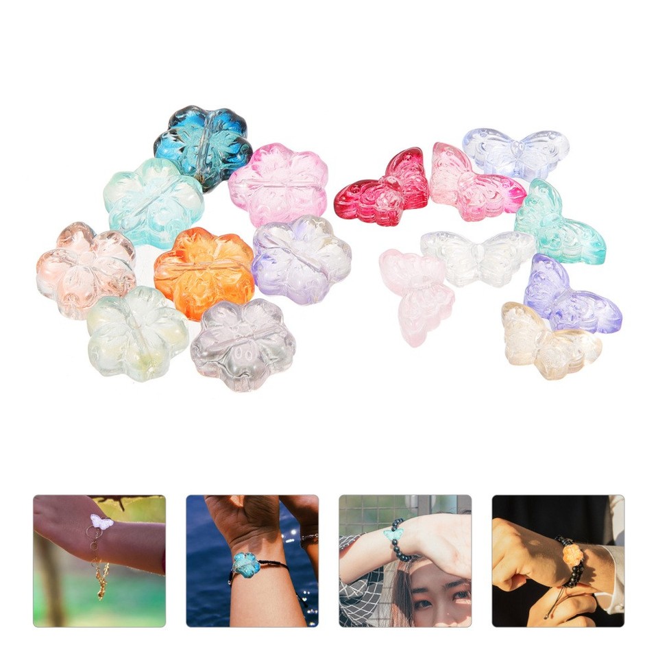 80 Pcs Alloy Butterfly Spacer Beads Aesthetic for Jewelry Making | eBay UK