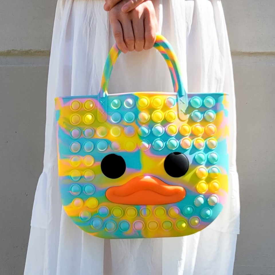 Fidget Purse for Girls - Bubble Push Pop Bag with Crazy Eyes, Silicone ...