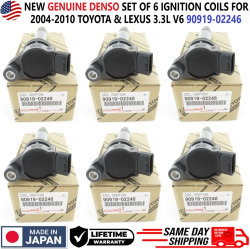 6X GENUINE DENSO Ignition Coils For 2004-2010 Toyota & Lexus 3.3L V6 ...