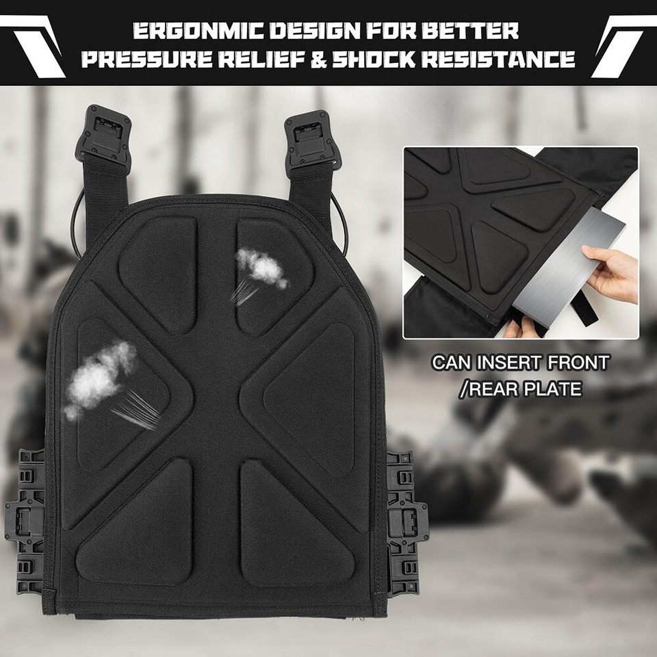 Body Bulletproof Vest Front Back Magnetic Armor Carrier Tactical Vest ...