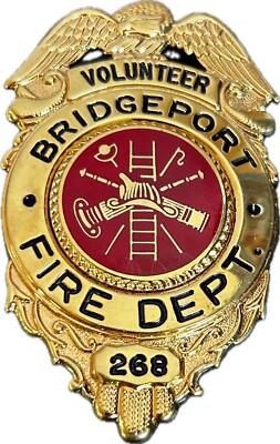 OBSOLETE BRIDGEPORT VOLUNTEER FIRE DEPT BADGE TEXAS NEW JERSEY ...