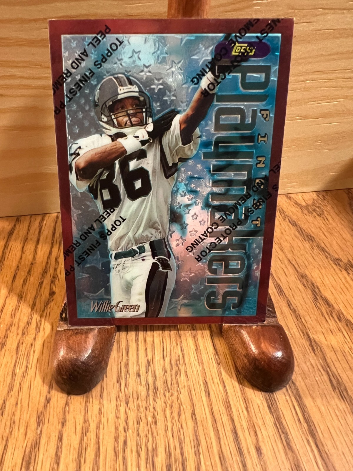 1996 Topps Finest Playmakers Carolina Panthers Willie Green Football ...