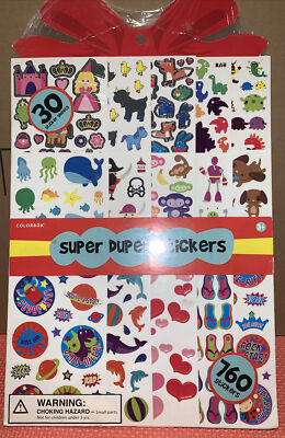 Colorbök Sticker Board Super Duper Stickers 30 Sheets 760 Stickers New ...