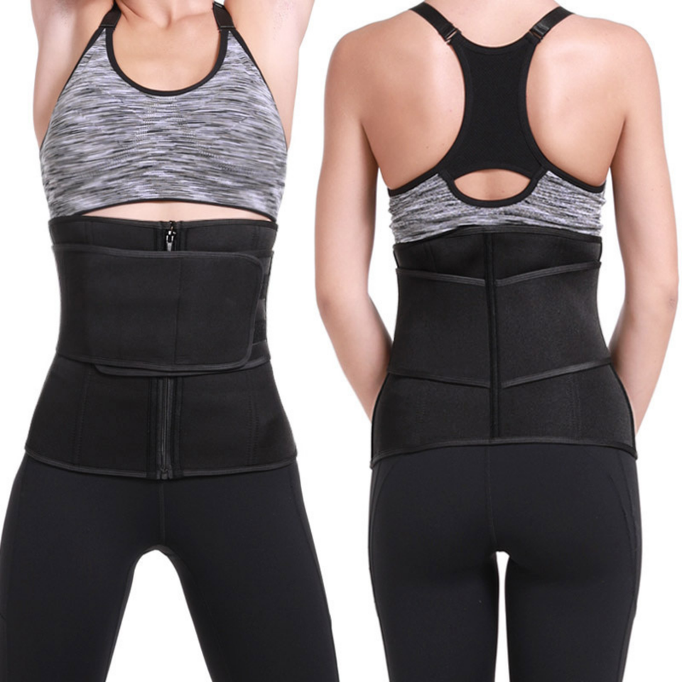 Womens Slimming Waistband Shapewear Three-belt Reinforced Sports ...