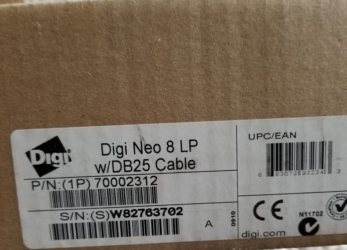 New Digi 70001947 Neo 8P Univ PCI w/DB25M Cable Retail Boxed (1 ...