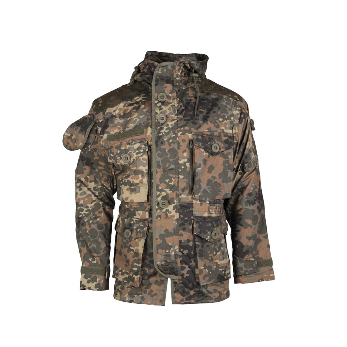 Mil-Tec Brand German Army Jacket RipStop Smock Flecktarn Camo Parka ...