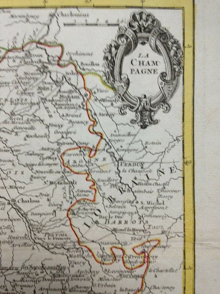 CHAMPAGNE FRANCE 1767 by CREPY ANTIQUE MAP | eBay