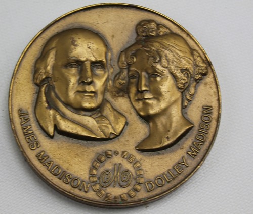 Madison Hotel Bronze Medallion 1988 James and Dolly Madison Nice Coin ...