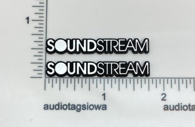 Soundstream Incised Badge Logo Emblem PAIR - Use on Speakers, Amps ...