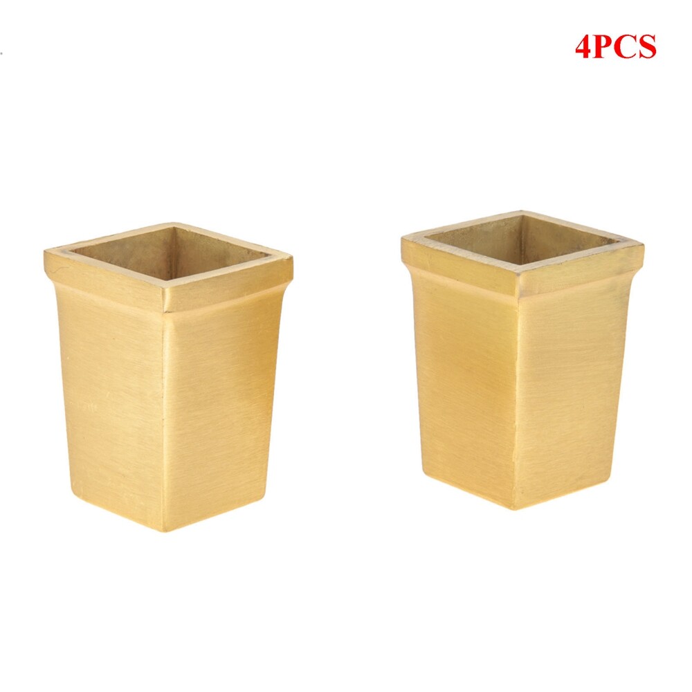 4PCS Chair Leg Cap Metal Table Leg Cover for Floor Protector Furniture ...