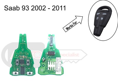 Orignal Saab 4 Button remote Delphi Circuit board (PCB) + ID46 PCF7946 ...