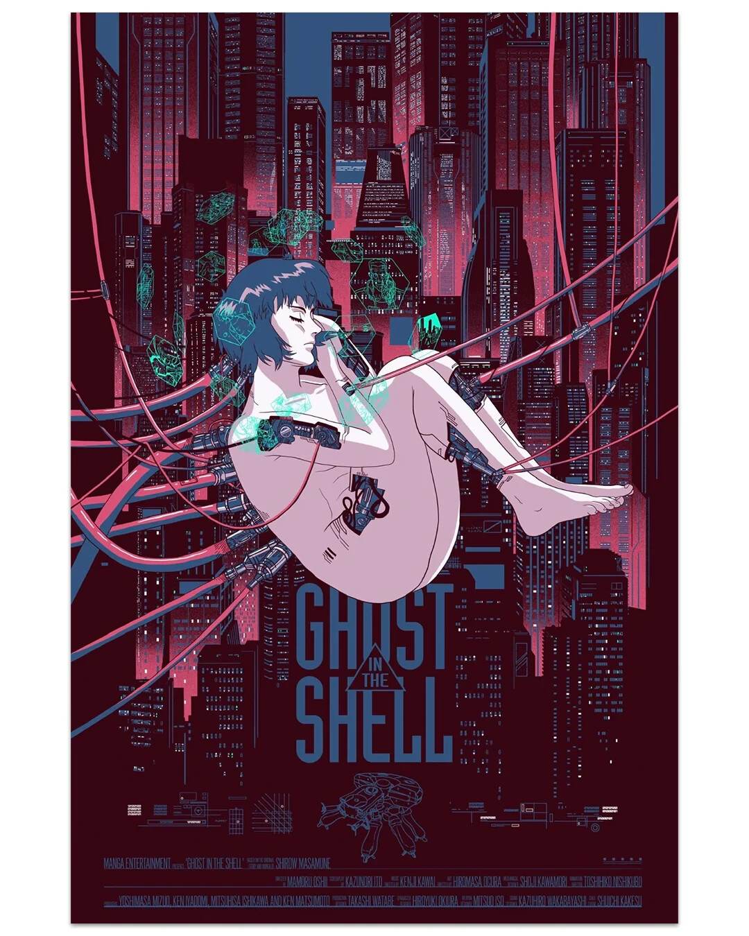 NYCC 2023 Ghost In The Shell Raid71 Movie Anime Foil Poster Print 24x36 ...