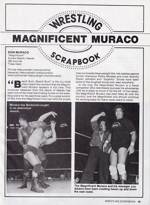 Don Muraco Adrian Adonis Pro Wrestling Magazine Page Photo WWF WWE NWA ...
