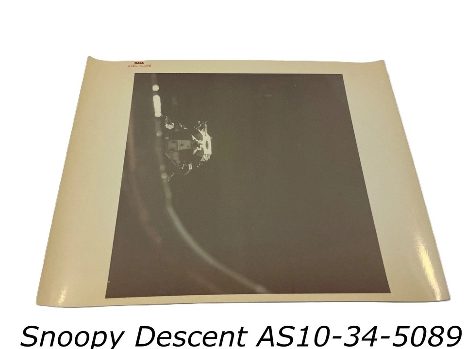 Original NASA Red Number AS10-34-5089 Apollo 10 Lunar Module Snoopy ...