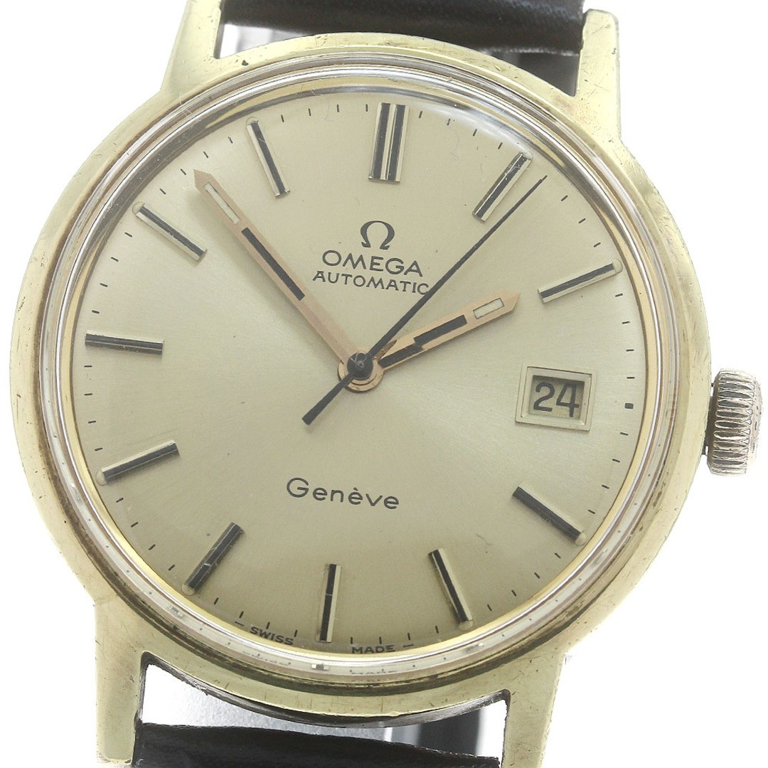 Omega Geneva Men's Automatic Watch 35mm Gold Dial SS/… - Gem
