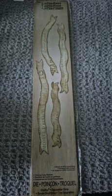 Tim Holtz Strip Die By Sizzix " Tattered Curvy Banners " 659434 Retired ...