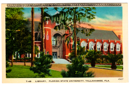 Postcard "Library, Florida State University, Tallahassee, Fla." | eBay