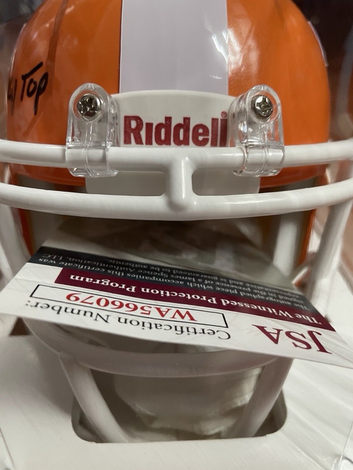 Velus Jones Jr “Rocky Top” Signed Tennessee Mini Helmet JSA | eBay