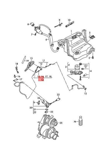 Genuine VW SKODA Arteon Metering Line For Reducing Agent Injector ...