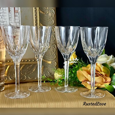 Mikasa Apollo Wine Glasses Vintage Clear Blown Goblets - Set of 4 | eBay