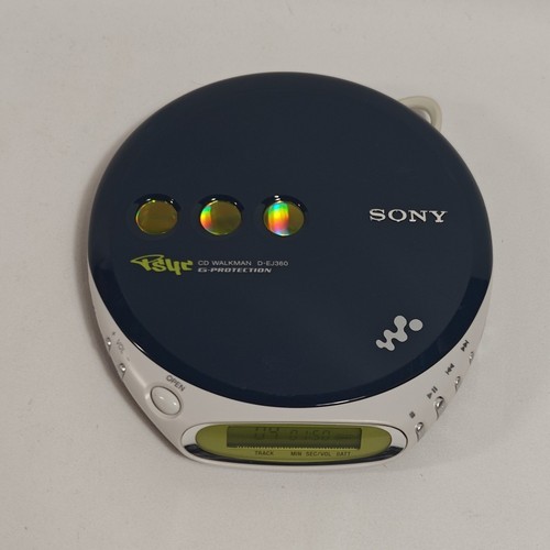 Sony D-EJ360 Navy Blue CD Walkman PSYC G-Protection Portable Player ...
