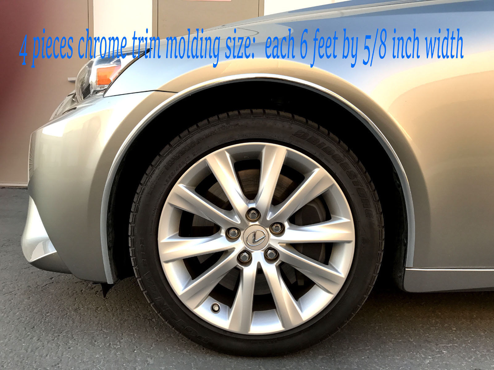 For 2004-2022ToyotaModels - Set of 4 Chrome Fender Wheel Well Trim ...