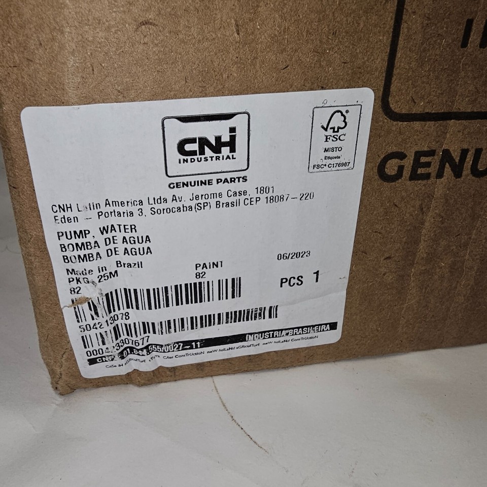 NEW Genuine CNH NEW HOLLAND AGRICULTURE - Water Pump - 504213078 (SHIPS ...
