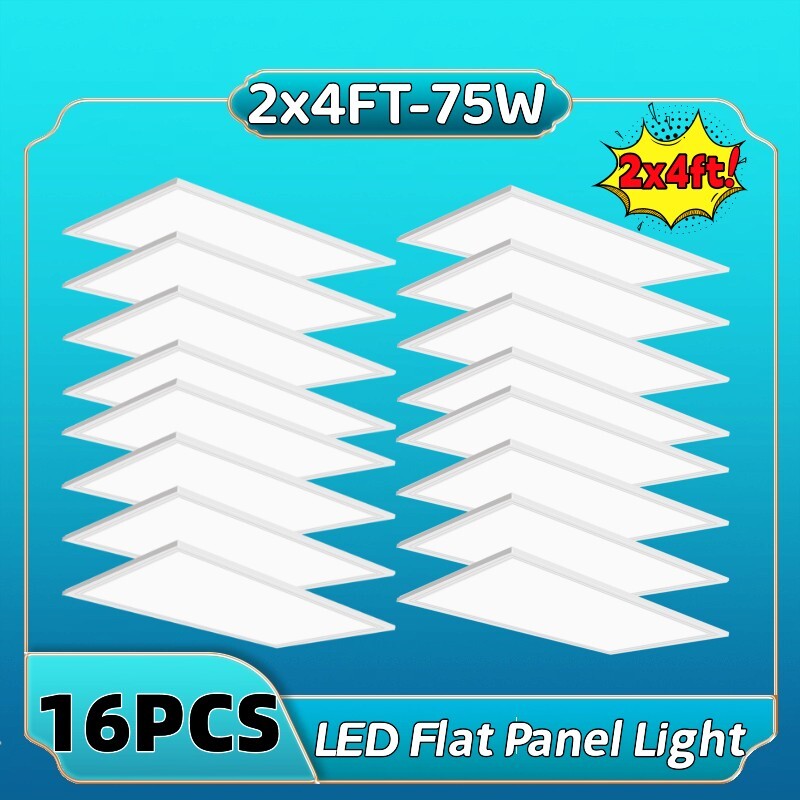 2x4 LED Ceiling Light,75 Watt Flat Ultra-Slim Dimmable Edge Lit LED ...