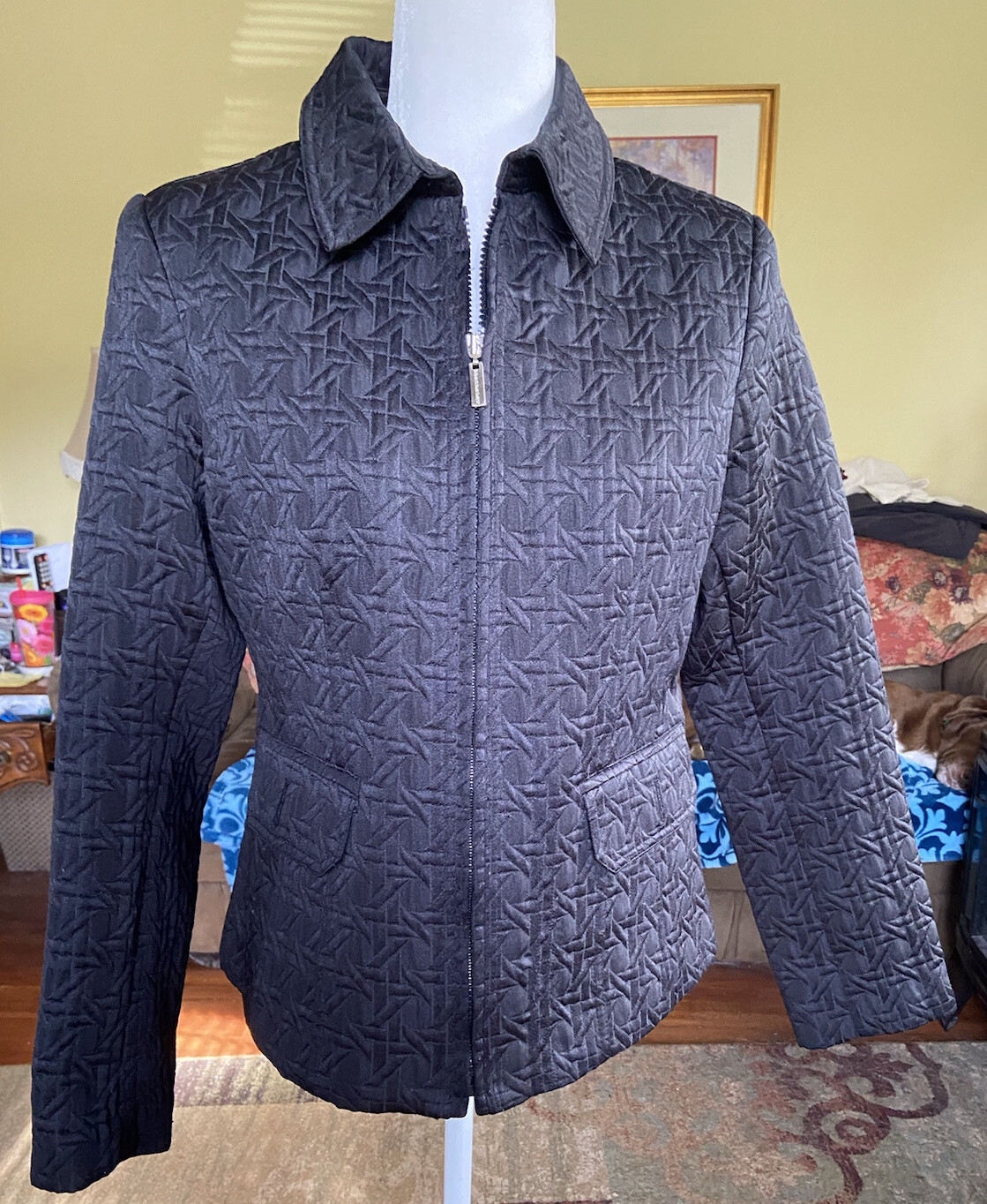 Weather Tamer Black Lined Womens Quilted Jacket~Size M ~Pockets~EUC | eBay