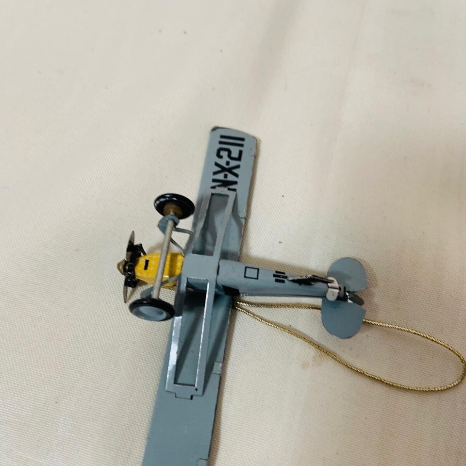 Collection of Vintage Metal Toy Airplanes by Cragstan, ZZ Tin Biplane ...