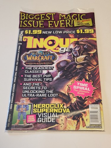Inquest Gamer Magazine #139 Warcraft HeroClix Godzilla Johnny Depp ...