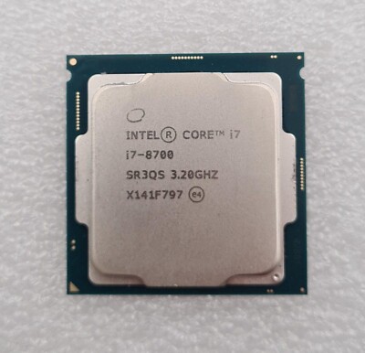 INTEL CORE i7 i7-8700 SR3QS 3.20GHZ 6-Core Socket LGA 1151 CPU ...