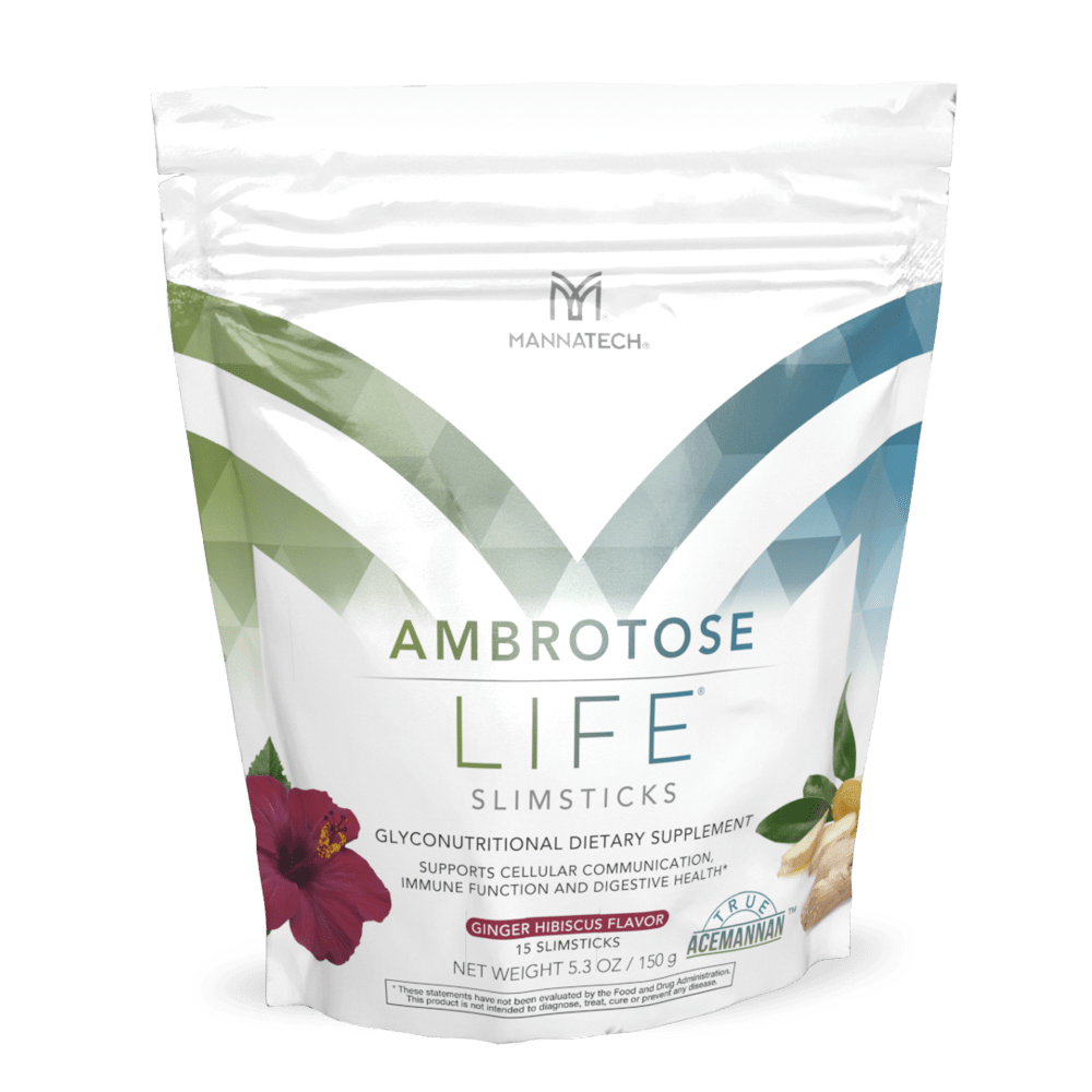 Mannatech Ambrotose LIFE® Slimsticks Ginger Hibiscus Glyconutrient 150g ...