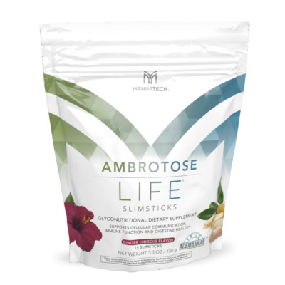 Mannatech Ambrotose LIFE® Slimsticks Ginger Hibiscus Glyconutrient 150g ...