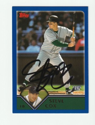 Steve Cox Signed 2003 Topps Card #101 Auto Devil Rays Autograph ...