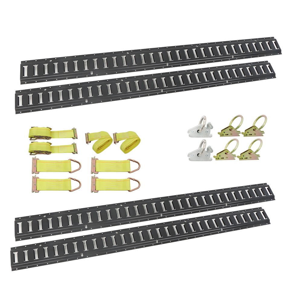 4Pack E Track Tie Down Rail Kit 5' E Track Rails Enclosed with Ratchet ...