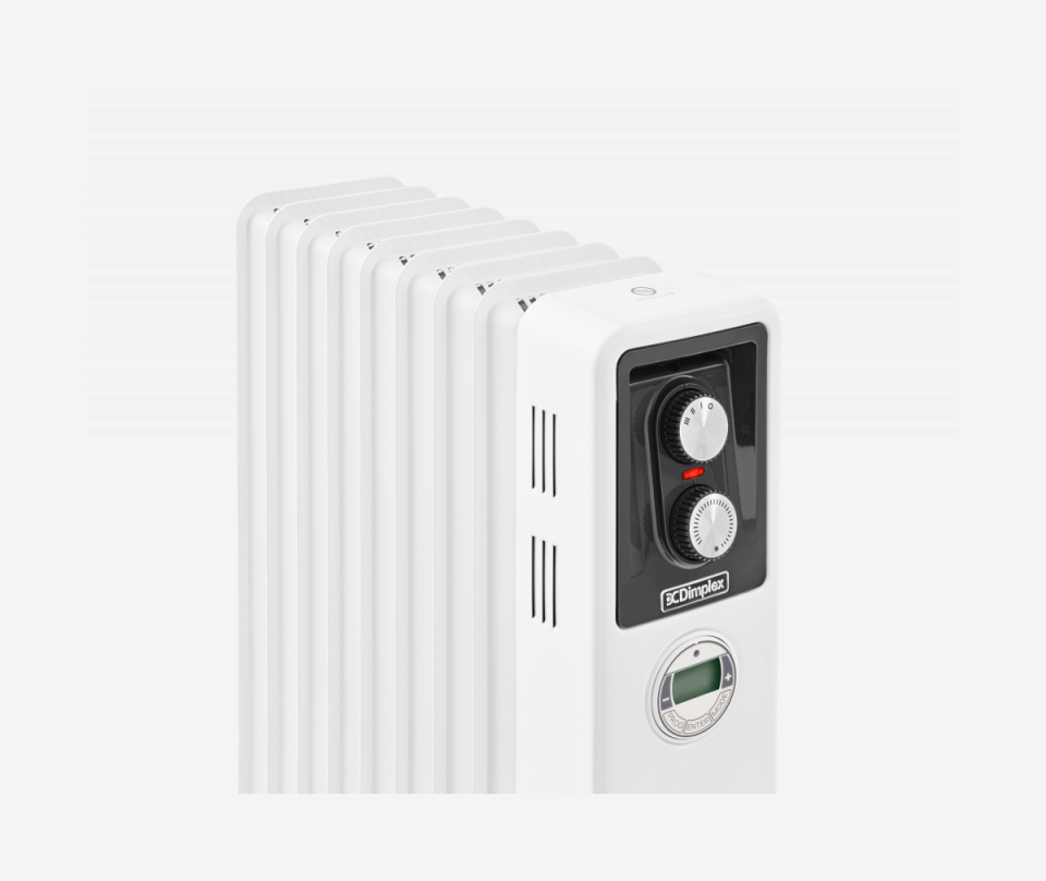 Dimplex Eco ECR20Tie Oil Free Radiator 2kW w/ Programmable Timer White ...