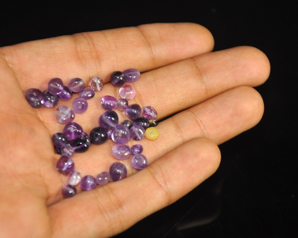Natural Amethyst Gemstone Beads, Small Round Purple Crystal Stones, 5 ...