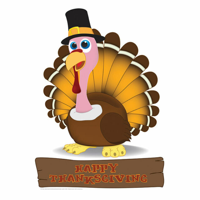 Happy Thanksgiving Turkey Holiday Standup Standee Cardboard Cutout ...